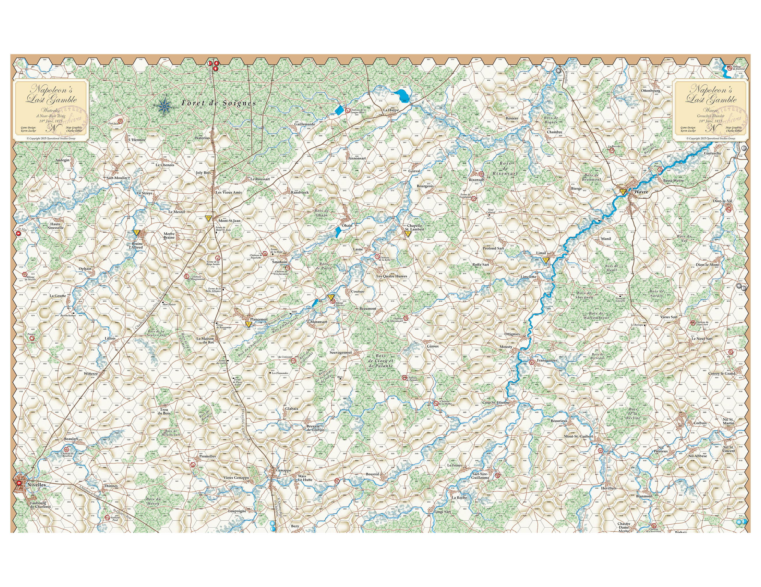 Napoleon's Last Gamble, Wavre-N Map – Operational Studies Group