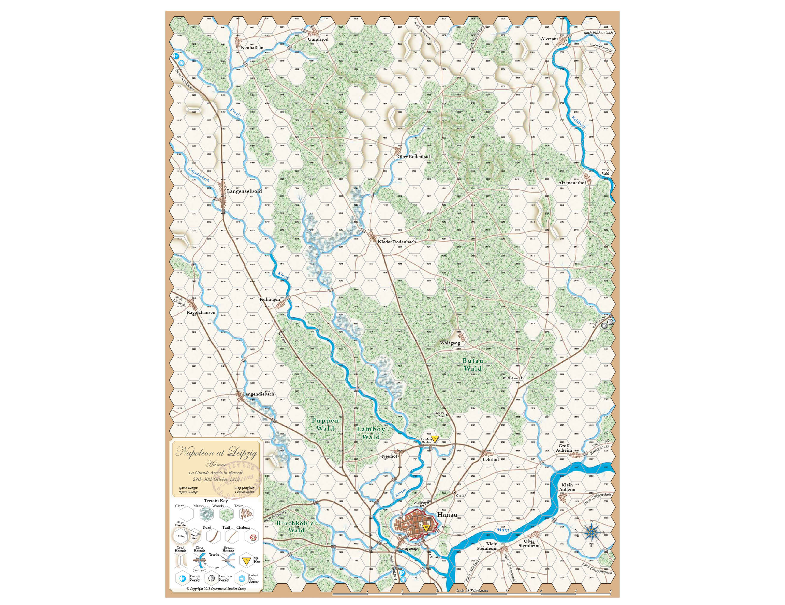 Napoleon at Leipzig, Hanau Map – Operational Studies Group