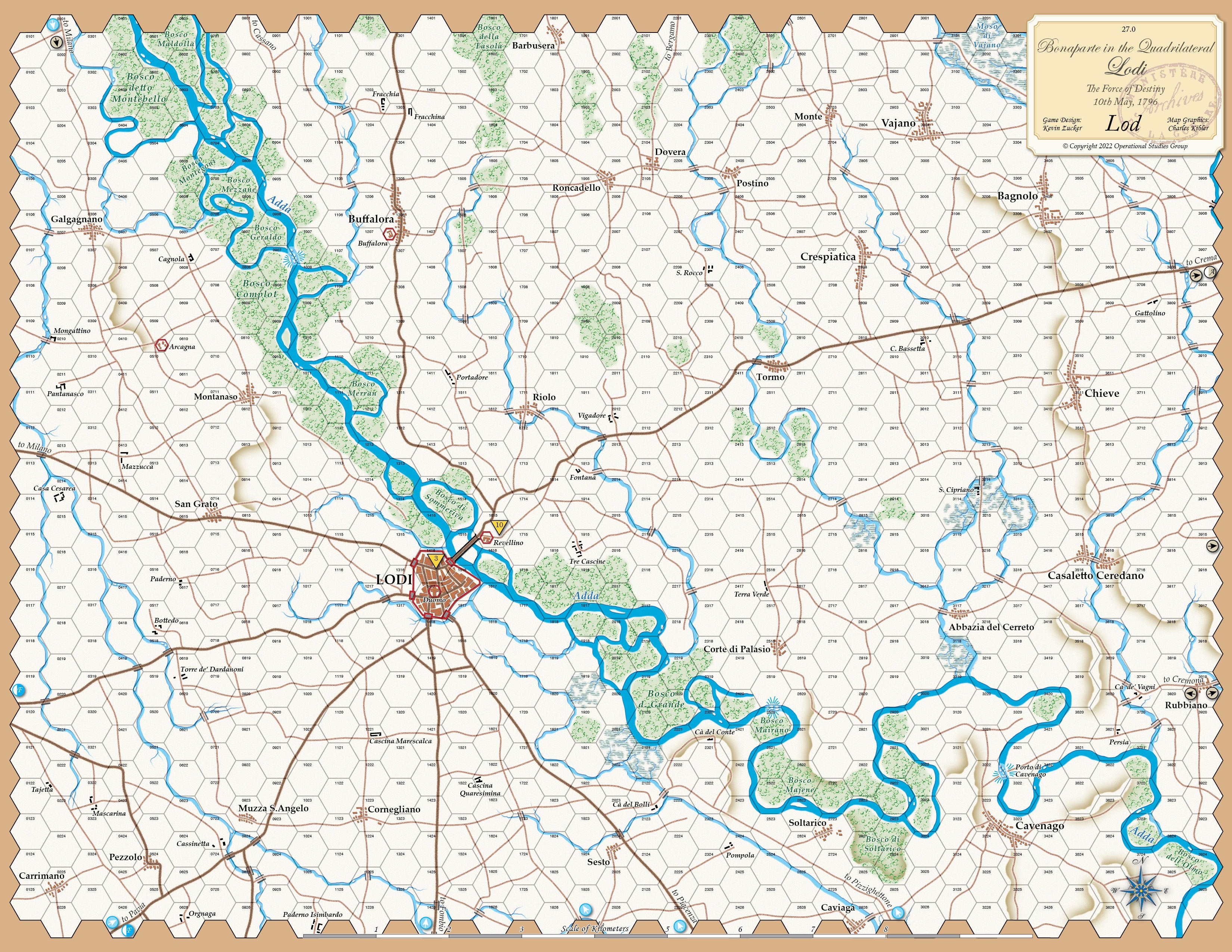 Bonaparte in the Quadrilateral, Lodi Map – Operational Studies Group